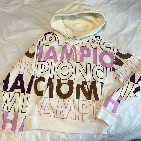 Champion | Tops | Limited Edition Champion Reverse Weave Logo Hoodie ...